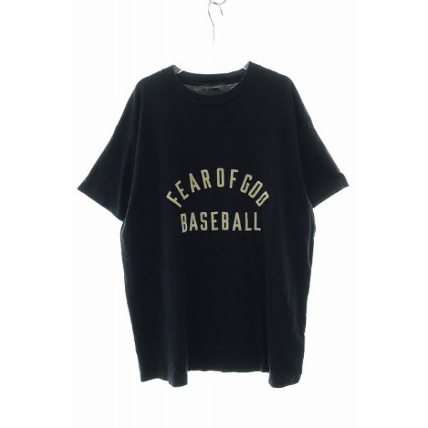 フィアオブゴッド Fear of God SEVENTH COLLECTION BASEBALL T-SHIRT L フロッキー ロゴ Tシャツ 半袖 ブラック ☆AA★251010 メンズ【ブランド】フィアオブゴッド Fear of Go...