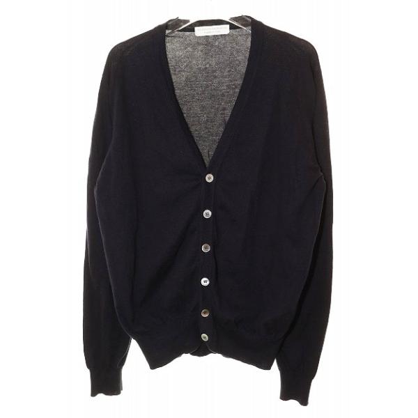 FILIPPO DE LAURENTIS フィリッポ デ ローレンティス コットン ニット カーディガン ネイビー SIZE 48 2821505 【ブランド古着ベクトル】●260106【表記サイズ】48【実寸サイズ】肩幅：42cm　身幅：...