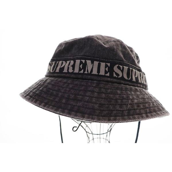シュプリーム SUPREME 23SS STENCIL WEBBING BOONIE BLACK ステンシル ウェビング ブーニー ハット ブラック 【ブランド古着ベクトル】☆AA★▲260113【ブランド】シュプリーム SUPREME【表...