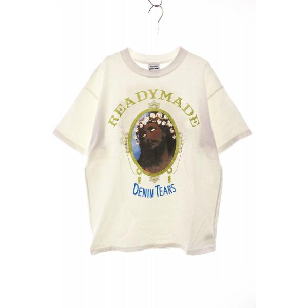 READYMADE × DENIM TEARS COTTON WREATH T WHITE L レディメイド デニムティアーズ グラフィック Tシャツ 半袖 ホワイト ☆AA★260110 メンズ【表記サイズ】L【実寸サイズ】肩幅：55cm...