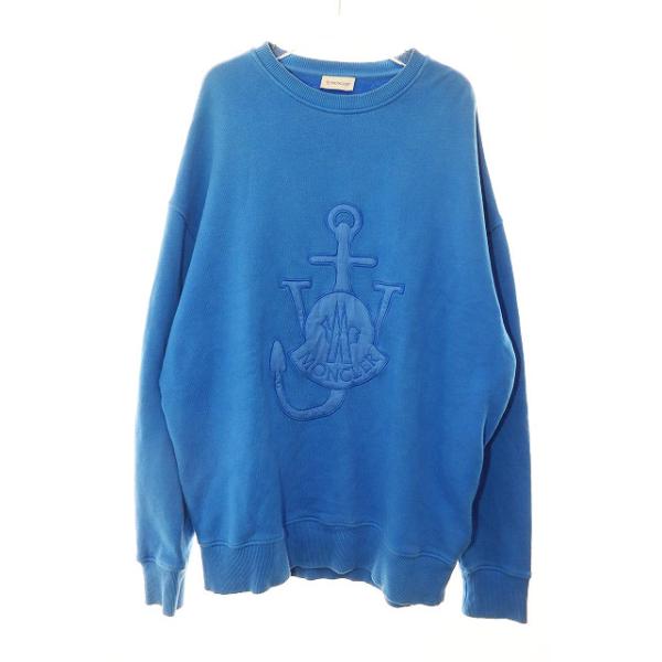 モンクレール MONCLER GENIUS × JW ANDERSON CREWNECK BLUE M H209E8G00008 ジーニアス クルーネック スウェット ロゴ ブルー ☆AA★260121 メンズ【ブランド】モンクレール MO...