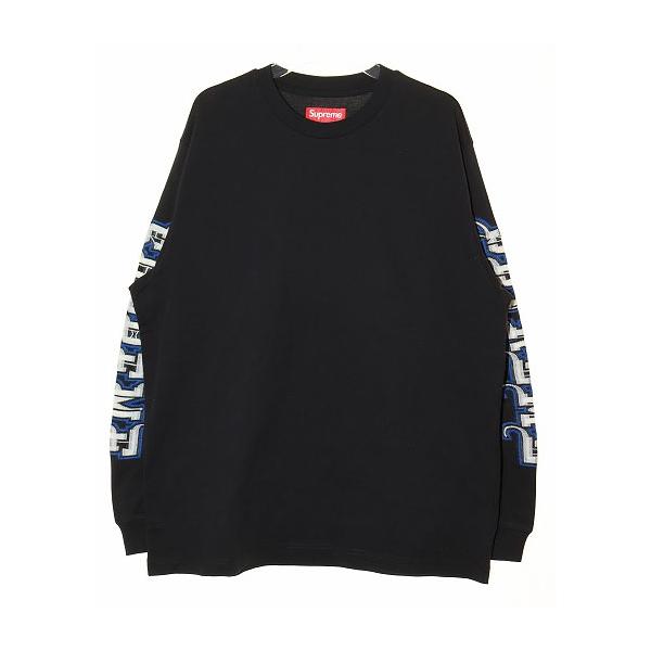 シュプリーム SUPREME 25FW INTARSIA SLEEVE L/S TOP BLACK M インタージャ スリーブ 長袖 Tシャツ ブラック ロゴ 【ブランド古着ベクトル】☆AA★【ブランド】シュプリーム SUPREME【表記サ...