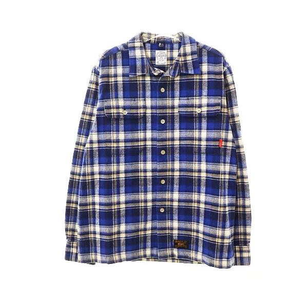 ダブルタップス WTAPS 14AW VATOS L/S SHIRTS TEXTILE BLUE M バトス ロングスリーブ チェック シャツ ブルー 【ブランド古着ベクトル】☆AA★260213【ブランド】ダブルタップス WTAPS【表記...