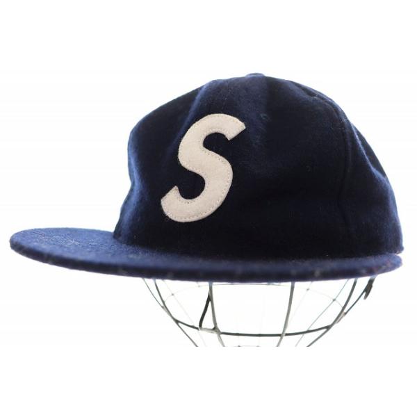 シュプリーム SUPREME × EBBETS FIELD FLANNELS 23SS S LOGO FITTED 6-PANEL NAVY エベッツ フィールド フランネルズ Sロゴ キャップ ☆AA★▲260212【ブランド】シュプリー...