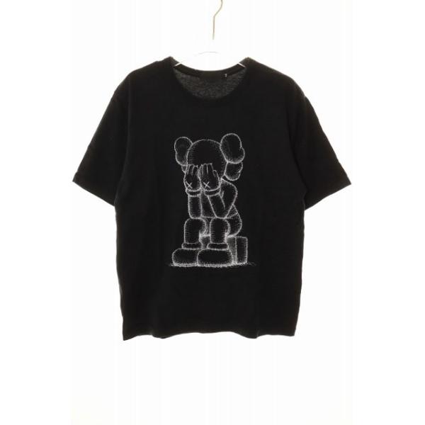 オリジナルフェイク ORIGINAL FAKE KAWS TEE BLACK 2 カウズ プリント Tシャツ 半袖 ブラック 【ブランド古着ベクトル】●260502 メンズ【表記サイズ】2【実寸サイズ】肩幅：44.5cm　身幅：48.5cm...