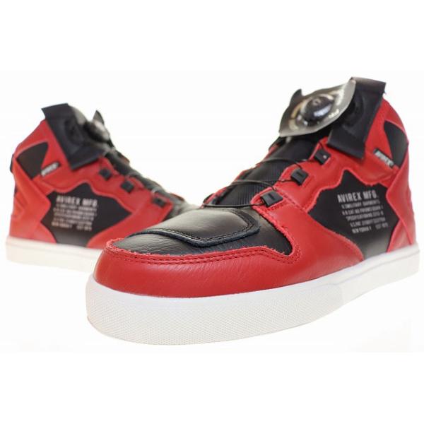 アヴィレックス AVIREX DICTATOR MC RED 28cm AV2278-03 ディクテイター バイクスニーカー ミッドカット レッド ●▲■260506 メンズ【ブランド】アヴィレックス AVIREX【表記サイズ】28cm【実...