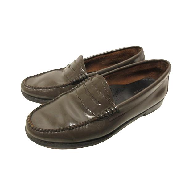 ジーエイチバス G.H.Bass &amp; Co. Weejuns Penny Loafers Patent Leather BA94010 1st レザー ローファー UK4.5 グレー系 革靴【ブランド】ジーエイチバス G.H.Bas...
