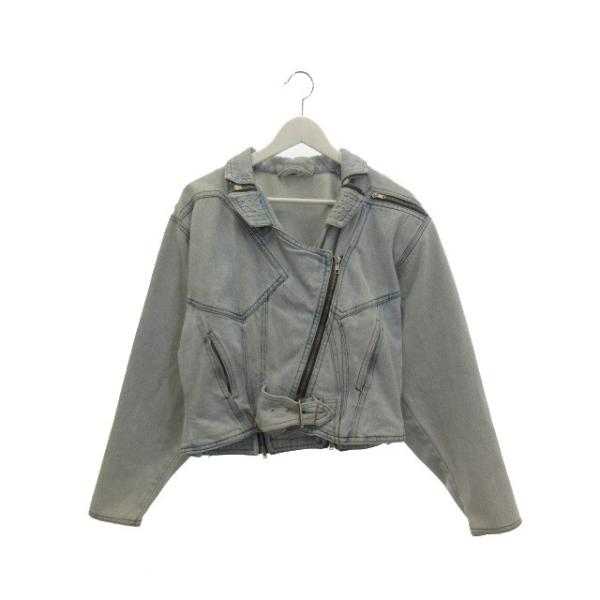 REINE BAUMWOLLE デニム ジャケット ライダース スタッズ 38 ブルー系 トップス レディース【表記サイズ】38【実寸サイズ】肩幅：約47cm　身幅：約52cm　袖丈：約57cm　着丈：約51cm　　【素材】素材表記なし【色...