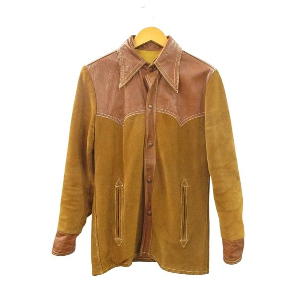 ショット SCHOTT 70s ランチャー RANCHER スウェードジャケット ウエスタン ヴィンテージ ブラウン 36 メンズ【ブランド】ショット SCHOTT【表記サイズ】36【実寸サイズ】肩幅：41cm　身幅：52cm　袖丈：62c...