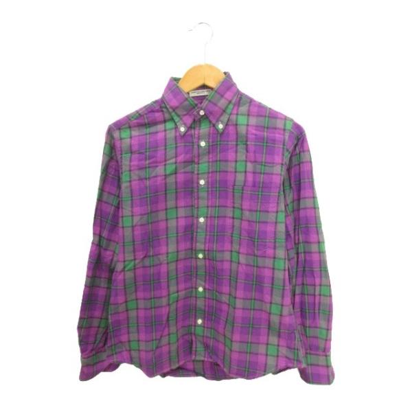 インディビジュアライズドシャツ INDIVIDUALIZED SHIRTS ボタンダウン シャツ チェック 14-32 パープル系 グリーン系【ブランド】インディビジュアライズドシャツ INDIVIDUALIZED SHIRTS【表記サイズ...