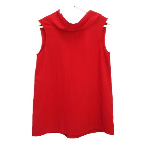 タラジャーモン  TARA JARMON ノット ブラウス ノースリーブ 36 レッド 赤 ボウタイ リボン トップス ジョーゼット レディース【ブランド】タラジャーモン  TARA JARMON【表記サイズ】36【実寸サイズ】身幅：43c...