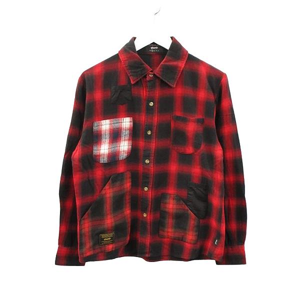 グラム glamb Lismore bag SH GB0218/SH15 リスモアバッグシャツ 1 レッド チェック 長袖 トップス メンズ【ブランド】グラム glamb【表記サイズ】1【実寸サイズ】肩幅：42cm　身幅：50cm　着丈：6...