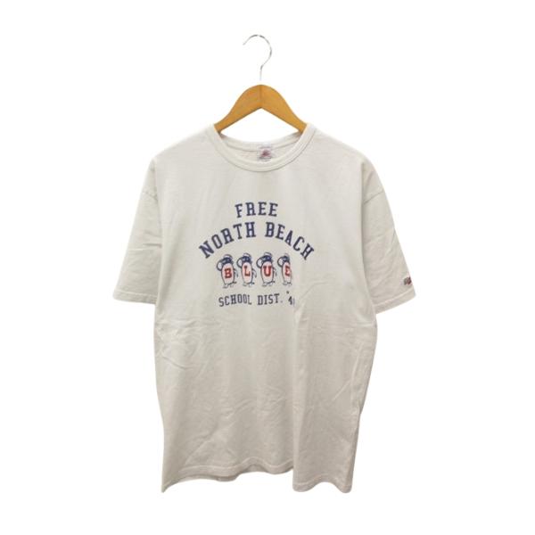 未使用品 ランバー LUMBER プリント 半袖 Tシャツ XL 白 ホワイト トップス メンズ レディース【表記サイズ】XL【実寸サイズ】肩幅：約53cm　身幅：約56cm　着丈：約71cm　袖丈：約23cm　　【素材】コットン100%【...