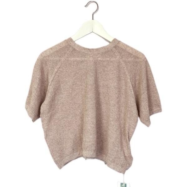 未使用品 ミーテファブリカ mite fabrica ニット 38 レースアップ クイックドライ アンチピリング イージーケア UVカット リネン混【表記サイズ】38(38-40)【実寸サイズ】身幅：49cm　着丈：約39cm　ゆき丈：43...