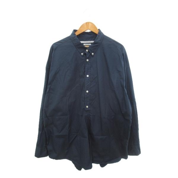 トライセクト2 TRISECT2 ファット プルオーバー シャツ FAT Pullover Shirt L ブルー系 長袖 ボタンダウン トップス メンズ【表記サイズ】L【実寸サイズ】肩幅：約66cm　身幅：約68cm　着丈：約86cm　袖...
