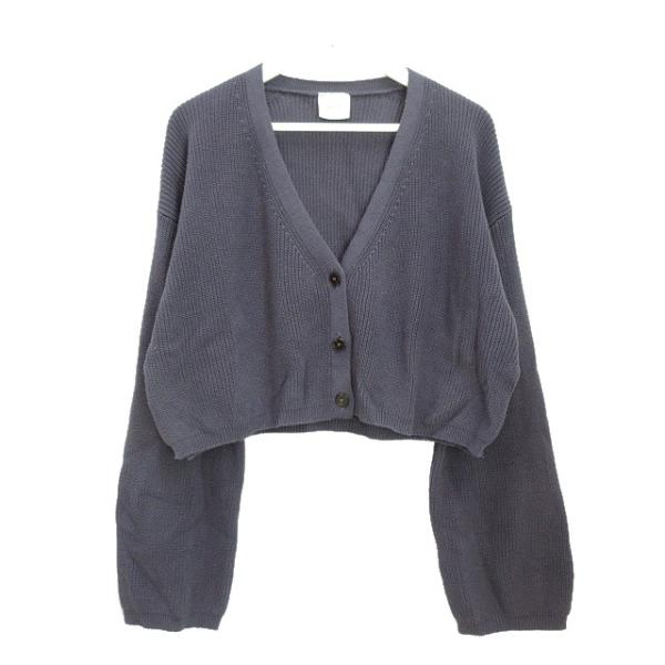 アリジ ALYSI ニット カーディガン クロップド 2025SS グレー系 36 コットン 綿 トップス センソユニコ レディース【ブランド】アリジ ALYSI【表記サイズ】36【実寸サイズ】肩幅：55cm　身幅：61cm　着丈：46cm...
