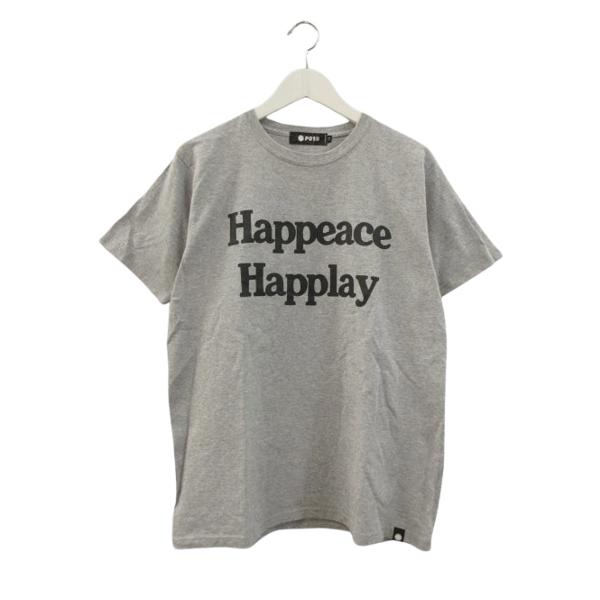 PLAYDESIGN P01 プレイデザイン HAPPEACE HAPPLAY PRINT TEE Tシャツ 半袖 グレー 灰色 M トップス メンズ【表記サイズ】M【実寸サイズ】肩幅：44.5cm　身幅：51.5cm　着丈：70cm　袖丈...