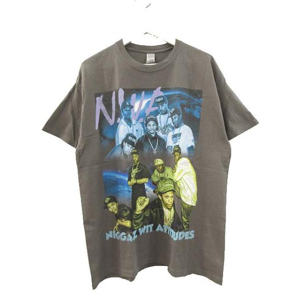 メズマライズ mesmerize N.W.A ラップ Tシャツ 両面プリント ダークグレー L メンズ【表記サイズ】L【実寸サイズ】肩幅：51.5cm　身幅：53.5cm　着丈：71.5cm　袖丈：18cm　-　【素材】コットン100%【色...
