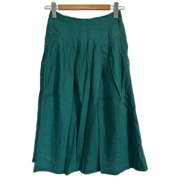 ホコモモラデシビラ Jocomomola de Sybilla papiroflexia リネン レーヨン フレア スカート 40 グリーン 麻 緑 ボトムス レディース【ブランド】ホコモモラデシビラ Jocomomola de Sybil...