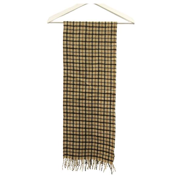 CASHMERE BY CHARTER CLUB マフラー チェック カシミヤ ブラウン系  レディース【表記サイズ】表記なし【実寸サイズ】全長（フリンジ含まず）：約140cm　幅：25.5cm　　【素材】カシミヤ100%【色】ブラウン系【...