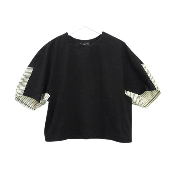 センソユニコ Senso unico カットソー 変形 プルオーバー 切替 38 ブラック 黒 2024SS トップス レディース【ブランド】センソユニコ Senso unico【表記サイズ】38【実寸サイズ】身幅：51cm　着丈：52cm...