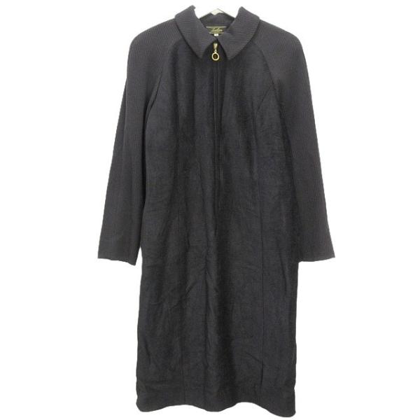 レリアン Leilian ワンピース ニット 切替 襟付き 9 ダークパープル系 ウール レディース【ブランド】レリアン Leilian【表記サイズ】9【実寸サイズ】身幅：48cm　着丈：78cm　ゆき丈：98cm　　【素材】表地 レーヨン...