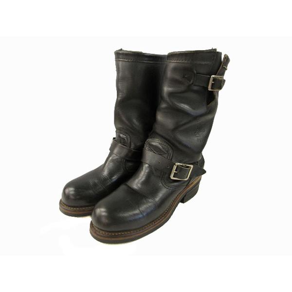 チペワ CHIPPEWA 90s 黒タグ PT91 エンジニアブーツ レザー ブラック 5M ヴィンテージ レディース【ブランド】チペワ CHIPPEWA【表記サイズ】5M【実寸サイズ】筒周り：約30cm　筒高：約23cm　ヒールの高さ：約...