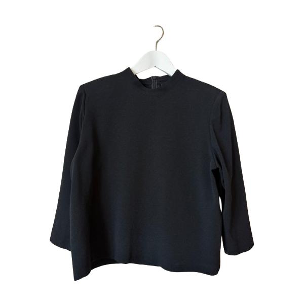 シセンドウ 詩仙堂 HITOSHI TAMURA  ちりめん 縮緬 ブラウス トップス ブラック 黒 長袖 レディース【ブランド】シセンドウ 詩仙堂 HITOSHI TAMURA 【表記サイズ】-【実寸サイズ】肩幅：39cm　身幅：50cm...