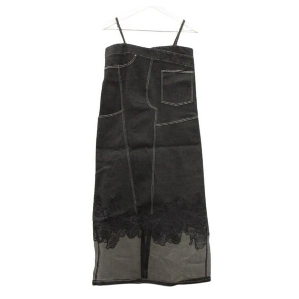 未使用品 アウラアイラ AULA AILA レースコンビネーションデニムジャンパースカート ワンピース 0 ブラック 黒 2025SS レディース【ブランド】アウラアイラ AULA AILA【表記サイズ】0【実寸サイズ】身幅：41.5cm　...