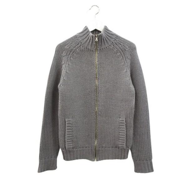 ピーターイェンセン PETER JENSEN ニットブルゾン ジップアップ セーター カーディガン ウール S グレー 上着 アウター レディース【ブランド】ピーターイェンセン PETER JENSEN【表記サイズ】S【実寸サイズ】身幅：4...