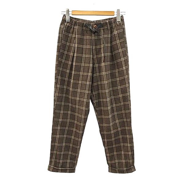 グラミチ GRAMICCI Wool Blend Tuck Tapered Pant ウール ブレンド タック テーパードパンツ GMP-20F034 ブラウン S チェック柄【ブランド】グラミチ GRAMICCI【表記サイズ】S【実寸サイ...