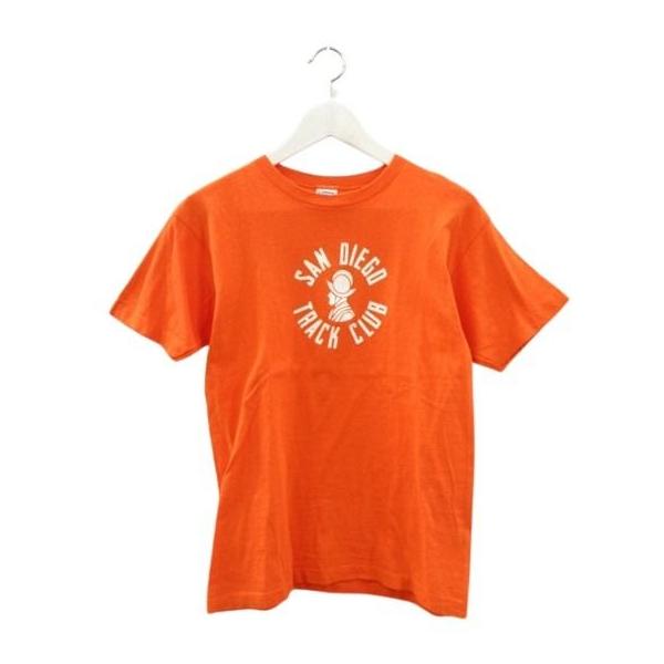 チャンピオン CHAMPION 70s バータグ プリントTシャツ SAN DIEGO TRACK CLUB ヴィンテージ USA製 オレンジ M メンズ レディース【ブランド】チャンピオン CHAMPION【表記サイズ】M【実寸サイズ】肩...
