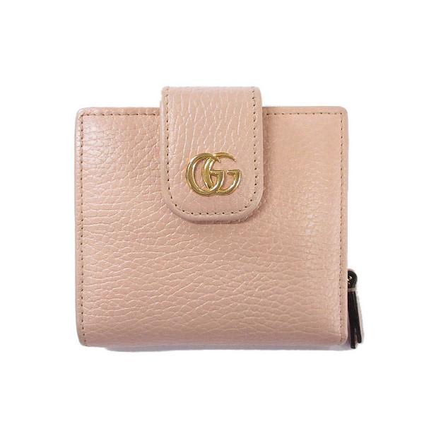 グッチ GUCCI GGマーモント レザー コンパクトウォレット 二つ折り財布 ピンク ☆AA★ レディース【ブランド】グッチ GUCCI【表記サイズ】-【実寸サイズ】ヨコ：10.5cm　タテ：9.5cm　マチ：約2.5cm　　【素材】レザ...