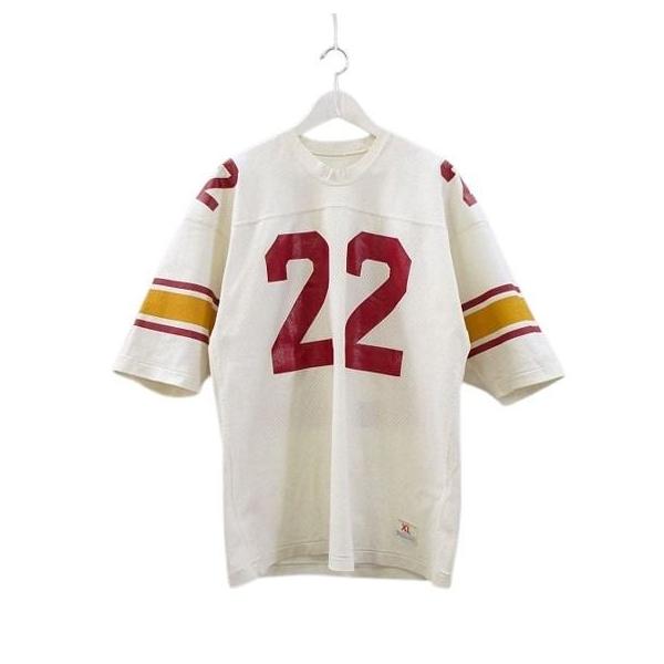 チャンピオン CHAMPION 70s フットボールTシャツ ゲームシャツ 22 ホワイト ヴィンテージ ビッグサイズ XL メンズ【ブランド】チャンピオン CHAMPION【表記サイズ】XL【実寸サイズ】肩幅：64cm　身幅：59cm　着...