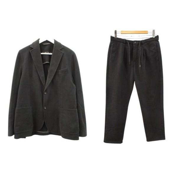 チルコロ1901 CIRCOLO1901 セットアップ ジャケット パンツ 50 ブラック 黒 スーツ スウェット メンズ【ブランド】チルコロ1901 CIRCOLO1901【表記サイズ】50【実寸サイズ】ジャケット 肩幅：45cm　ジャケ...