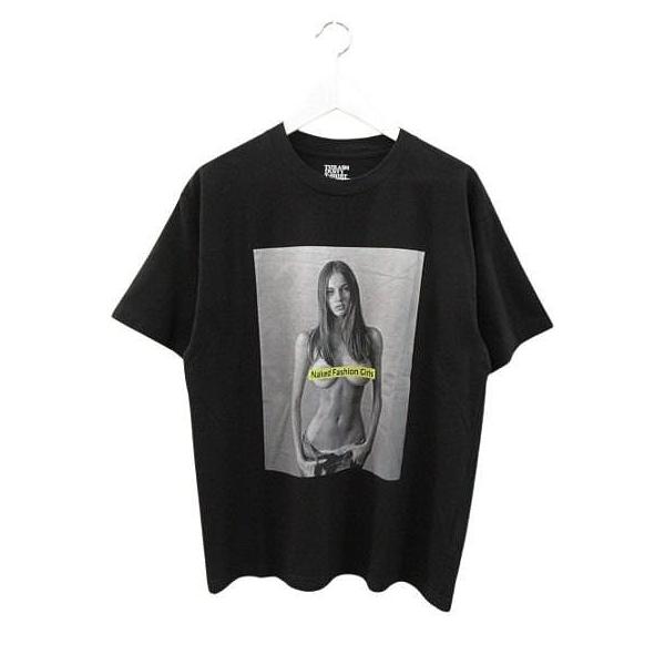 マインデニム MINEDENIM MIKE DOWSON Naked Fashion Girls × Stie-lo Naked Girl Crewneck T-SH 25MND-STL001 プリント Tシャツ M 黒 ブラック 半袖 カ...
