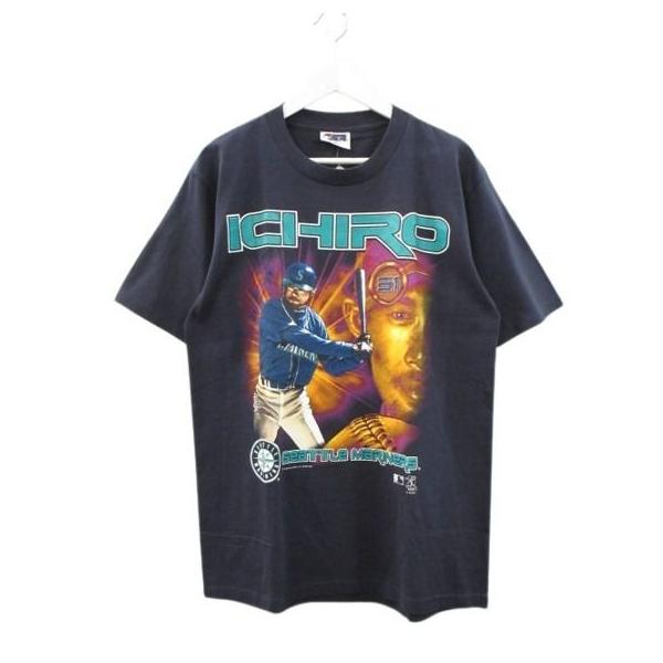 未使用品 ヴィンテージ VINTAGE 00s MLB PLAYERS デッドストック メジャーリーグ Tシャツ ICHIRO イチロー マリナーズ ネイビー M メンズ【ブランド】ヴィンテージ VINTAGE【表記サイズ】M【実寸サイズ】...