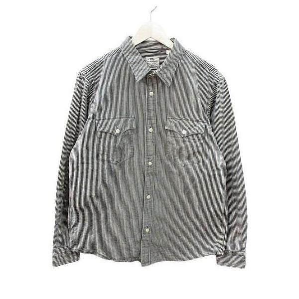 リーバイス Levi's リラックスフィット ウエスタンシャツ PC9-A1919-0030 ヒッコリー M インディゴブルー 長袖 ボタンシャツ ストライプ トップス メンズ【ブランド】リーバイス Levi's【表記サイズ】M【実寸サイズ...