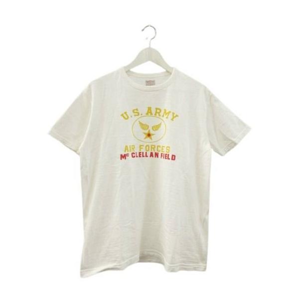 ザリアルマッコイズ THE REAL McCOY'S AMERICAN ATHLETIC プリントTシャツ U.S.ARMY AIR FORCES 半袖 ホワイト 白 M メンズ【ブランド】ザリアルマッコイズ THE REAL McCOY'...