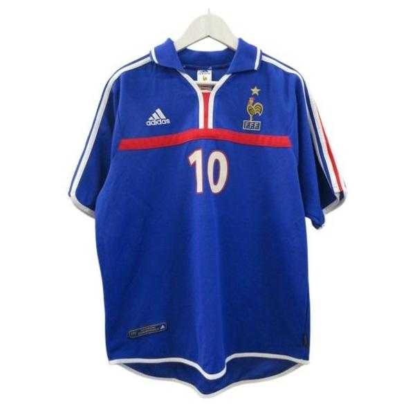 アディダス adidas フランス代表 06年 W杯ホーム レプリカユニフォーム ジダン ZIDANE ブルー 2XO メンズ【ブランド】アディダス adidas【表記サイズ】USA LJ 2XO【実寸サイズ】肩幅：40cm　身幅：58.5...