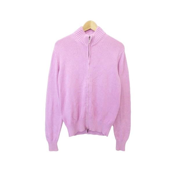 クルチアーニ cruciani コットン ニット ブルゾン アウター ジップアップ 無地 イタリア製 48 約Lサイズ ピンク IBO58 メンズ【ブランド】クルチアーニ cruciani【表記サイズ】48(約Lサイズ)【実寸サイズ】肩幅：...