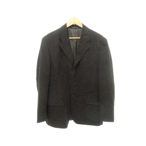 tessuti di sondrio テッスーティ ディ ソンドリオ スーツ ジャケット 3B ストライプ 厚手 52 約XLサイズ 茶 ブラウン メンズ【表記サイズ】52(約XLサイズ)【実寸サイズ】肩幅：48.2cm　身幅：57.1cm...