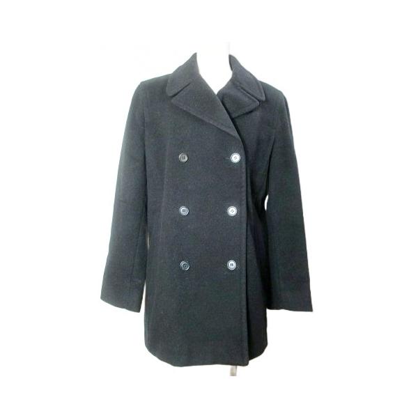 ブルックス BROOKS 346 ピーコート Pコート ウール ミドル丈 S 黒 ブラック ■YHS6 /X レディース【ブランド】ブルックス BROOKS【表記サイズ】S【実寸サイズ】肩幅：41cm　身幅：51cm　袖丈：59cm　着丈：...