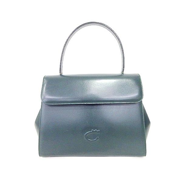 コンテス Comtesse ハンドバッグ レザー エンボスロゴ 緑 グリーン A1020 レディース【ブランド】コンテス Comtesse【表記サイズ】なし【実寸サイズ】持ち手の長さ：37cm　ヨコ：28cm　タテ：21.5cm　マチ：12...