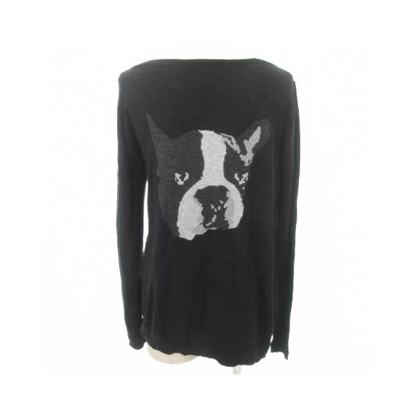 コントワーデコトニエ COMPTOIR DES COTONNIERS カットソー 長袖 ドッグ ボートネック 薄手 Sサイズ 黒 ブラック ■YHS3 【ブランド】コントワーデコトニエ COMPTOIR DES COTONNIERS【表記サ...