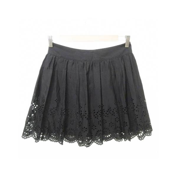 ジルスチュアート JILL STUART ミニ スカート ひざ丈 フレア 無地 薄手 Sサイズ 黒 ブラック ■YHS2 レディース【ブランド】ジルスチュアート JILL STUART【表記サイズ】Sサイズ【実寸サイズ】ウエスト：72.4c...