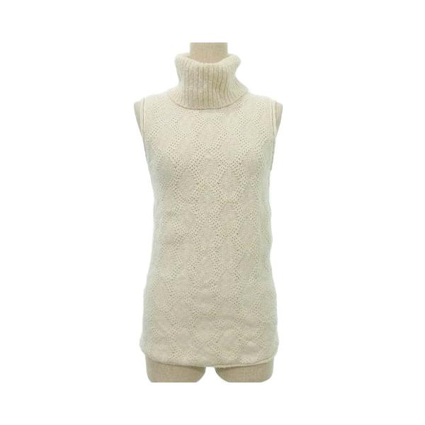 ワークフォーホリデイユナイテッドアローズ ノースリーブ ニット カットソー タートルネック ウール F オフホワイト レディース【ブランド】ワークフォーホリデイユナイテッドアローズ WORK FOR HOLIDAY UNITED ARROW...