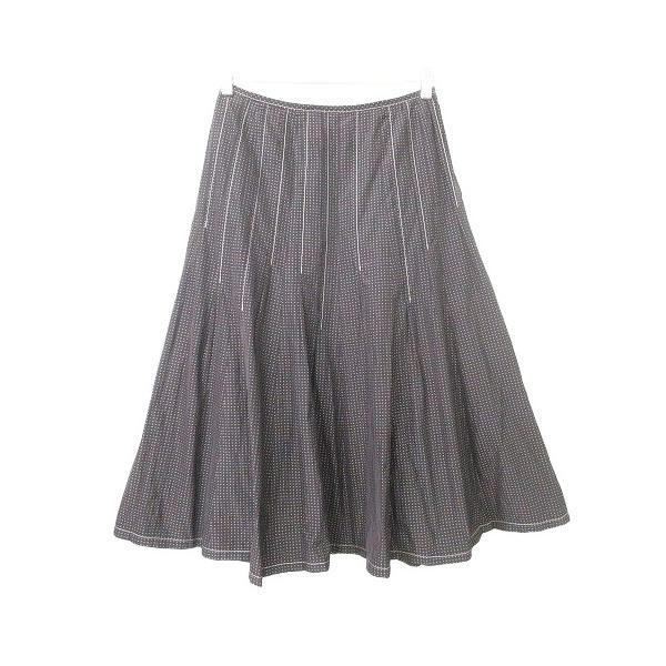 エムビールーカスカシェット MBルーカスカシェット MB LUCAS cachette ドット柄 ロング フレア スカート 2 ブラック ■YHS12 レディース【ブランド】エムビールーカスカシェット MBルーカスカシェット MB LUCA...