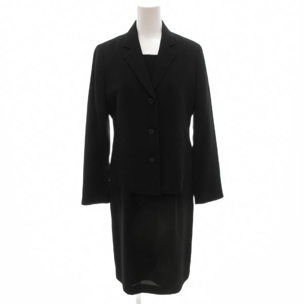 エピウスプレイス et puis place セットアップ スーツ ジャケット フォーマル ワンピース ひざ丈 半袖 3 2 黒 ブラック /FF レディース【表記サイズ】ワンピース 3ジャケット 2【実寸サイズ】肩幅：36cm　身幅：43...