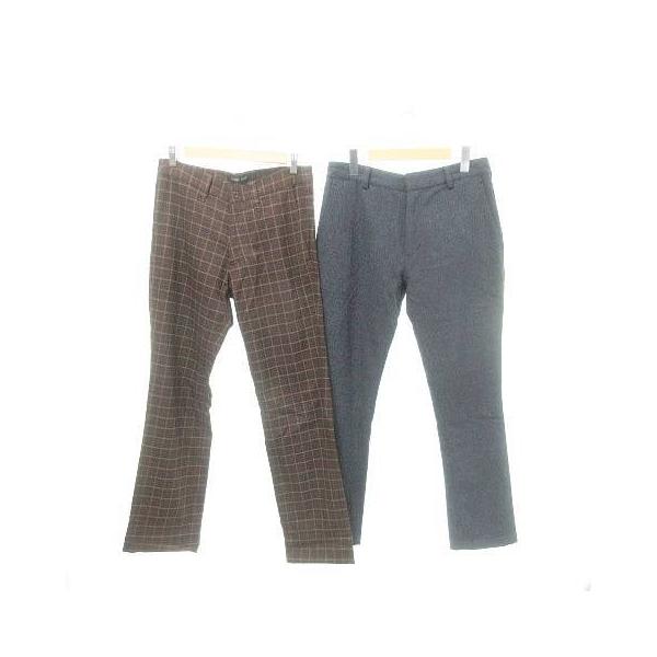 Luis 他 スラックス パンツ 2点 セット チェック マルチカラー MMT メンズ【表記サイズ】2 Mサイズ【実寸サイズ】-　【素材】-【色】マルチカラー【仕様】2点セット　ジップフライ【状態】状態の良い商品です。　※あくまでも中古品で...
